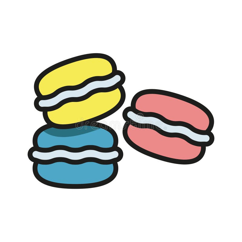 Macaroon Food Beverage Icon Vector Basic Design Simple and Modern Stock Illustration ...