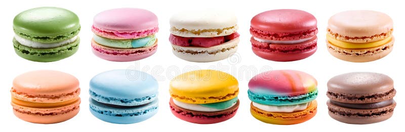 Macaroon Macaron, Front View on Transparent Background Cutout, PNG File ...