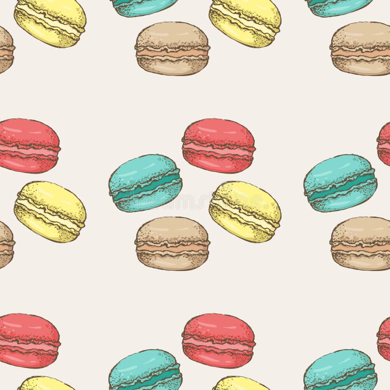Macaroon pattern 22 stock vector. Illustration of clipart - 56985148