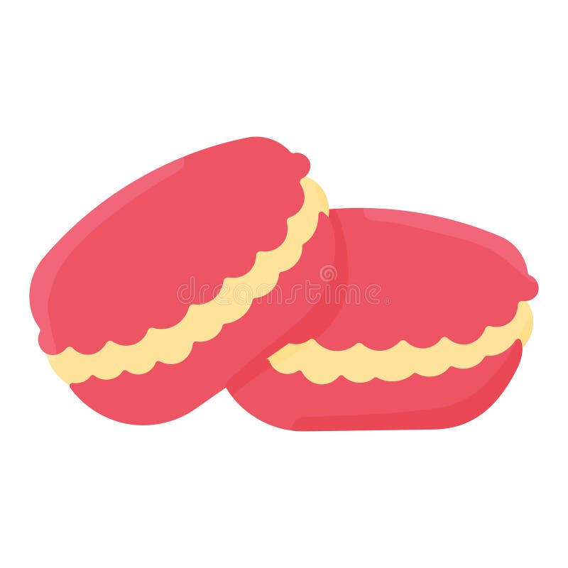 Macaroon Pink France Sweet Cafe Icon Element Stock Vector ...