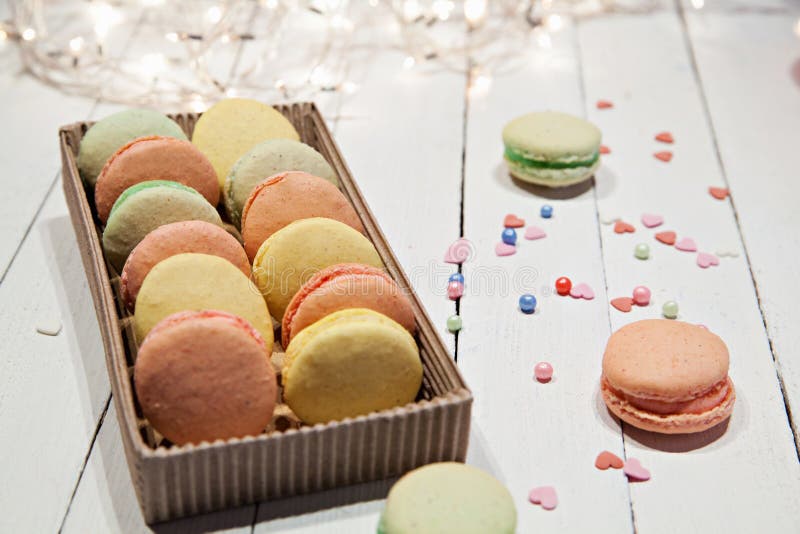 Macaroons stock image. Image of home, cuisine, cream - 65977957