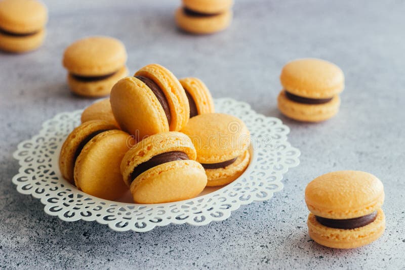 Macaroons. Delicious French Desserts Stock Image - Image of chocolate, french: 182238467