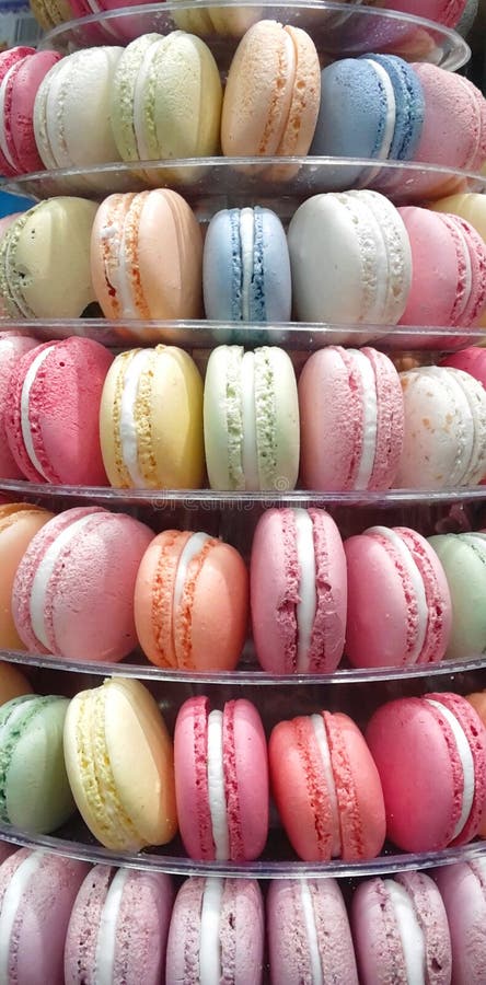 Colorful macaroons stock photo. Image of biscuit, three - 32120428