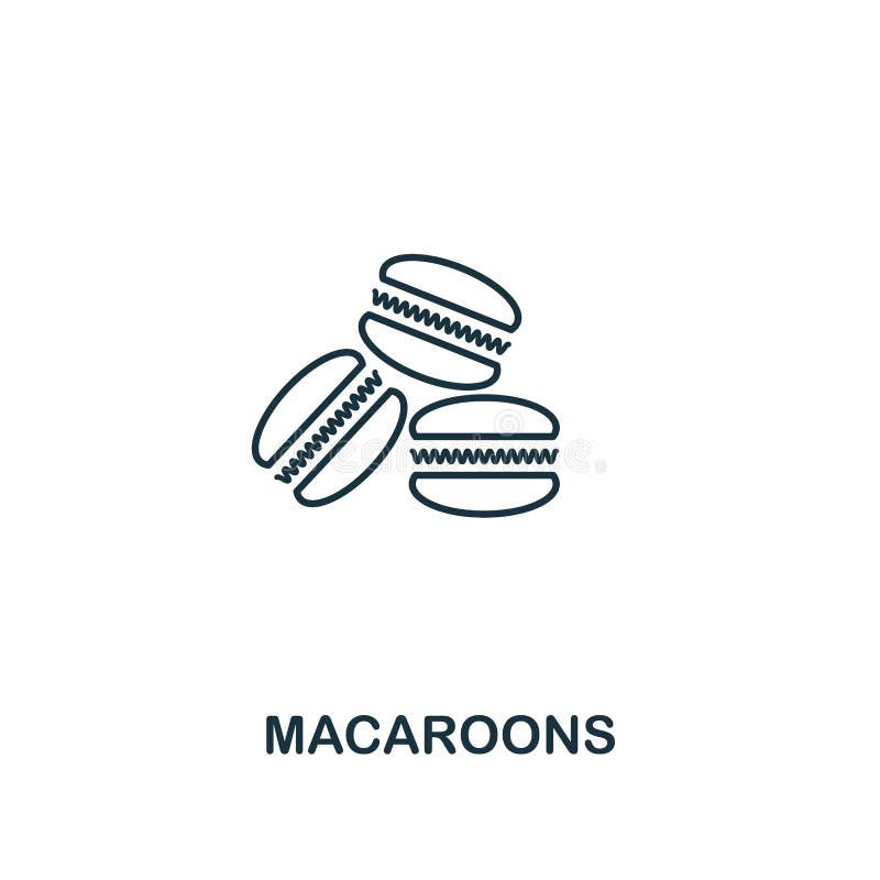 Macaroons Icon. Thin Line Symbol Design from Coffe Shop Icon Collection ...