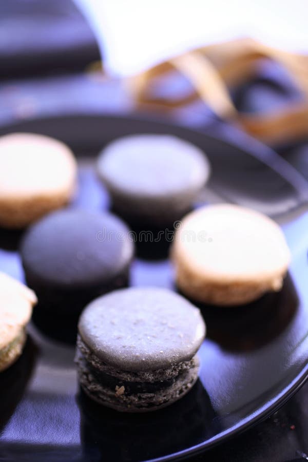 Macaroons in plate stock image. Image of macaroons, baked - 7540527