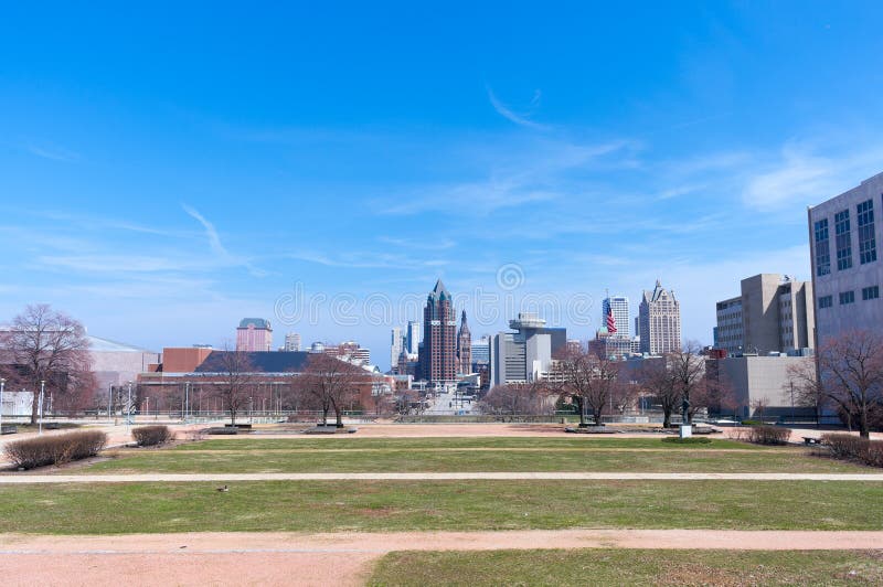 MacArthur Square in Milwaukee Stock Image - Image of urban, square ...