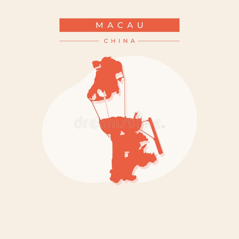 Vector Illustration Vector of Macau Map China Stock Vector ...