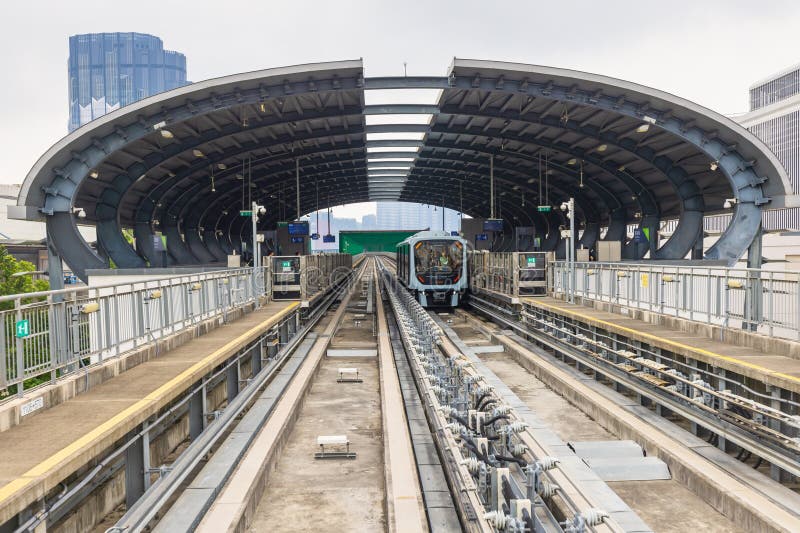 Macau Light Rapid Transit (MLRT) Taipa Line. Stock Photo - Image of ...