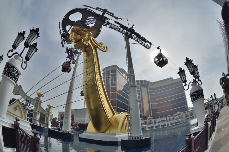 Macau cable car editorial stock photo. Image of skyrail - 80956303