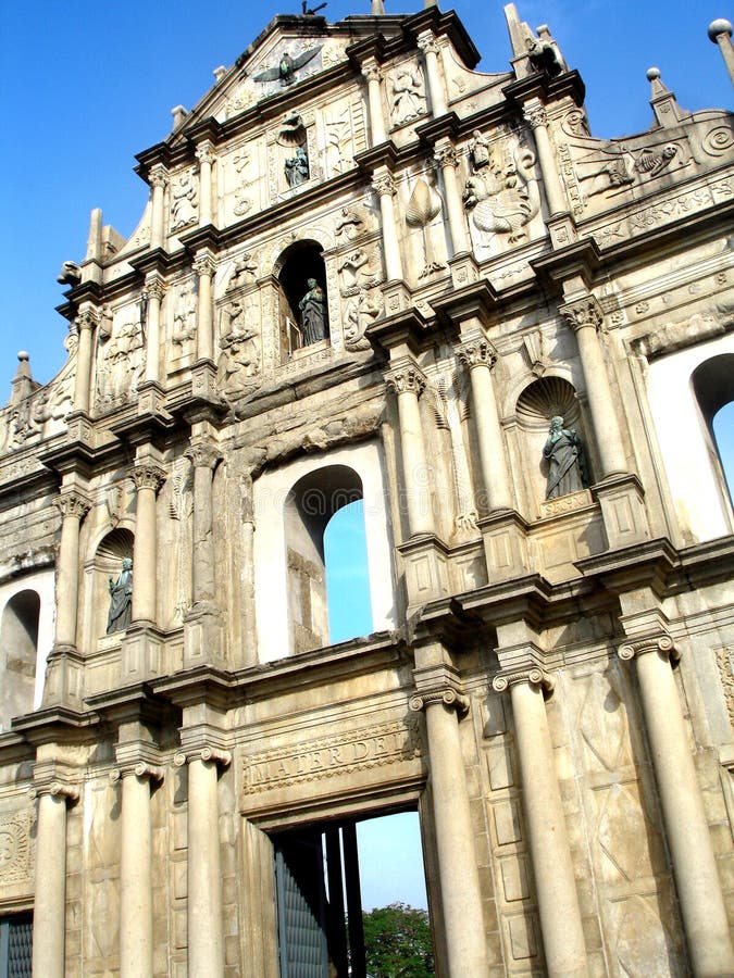 Macau (cathedral) stock photo. Image of macao, tourist - 38630522