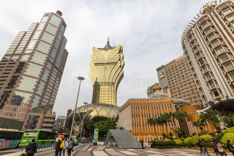 Macau city and its skyline editorial stock image. Image of dusk - 84515914