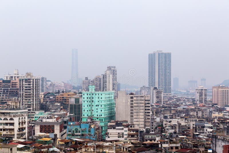 Macau city panorama by day stock image. Image of panorama - 87519191