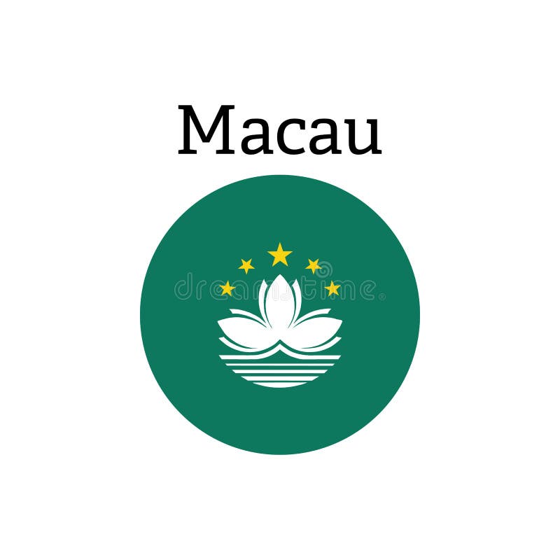 Macao Button Flag Star Shape Stock Illustration - Illustration of asia ...