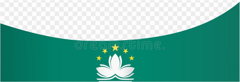 Macau Flag Wave Isolated on Png or Transparent Background Vector ...