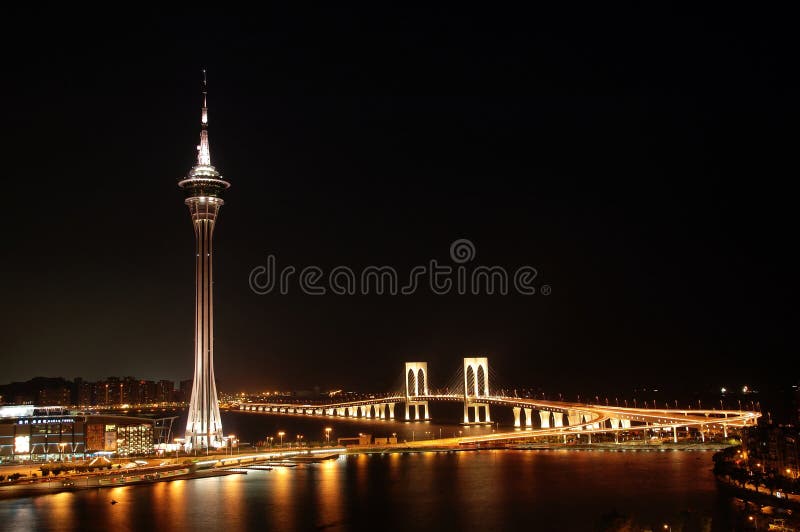 Macau night stock image. Image of ocean, macau, delta - 1809999