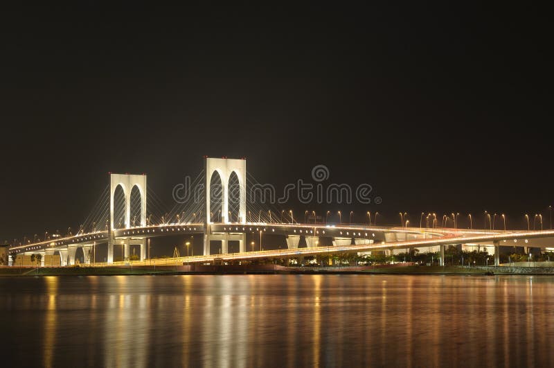 Macau Night Scene stock photo. Image of travel, architecture - 64059610