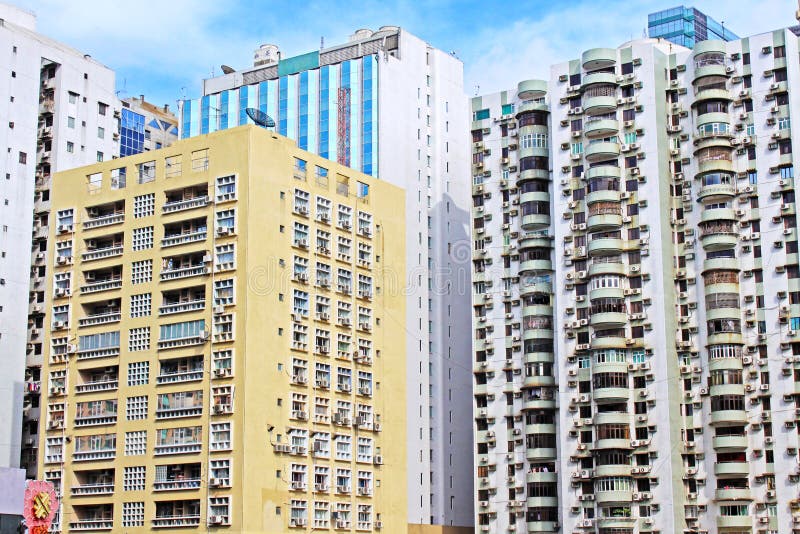 Macau Residence Building and Cityscape, Macau, China Editorial Image ...