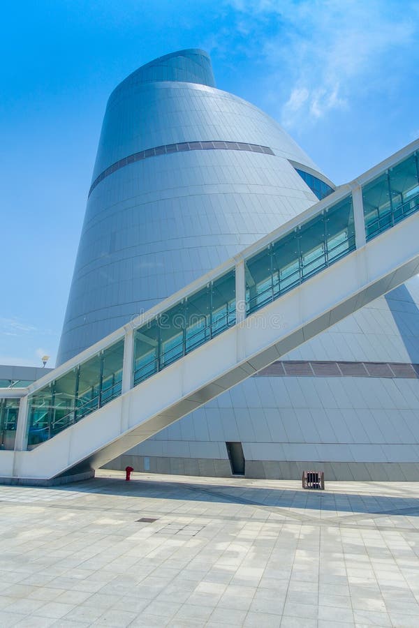 Macau Science Center, a Distinctive, Asymmetrical, Conical Shape ...