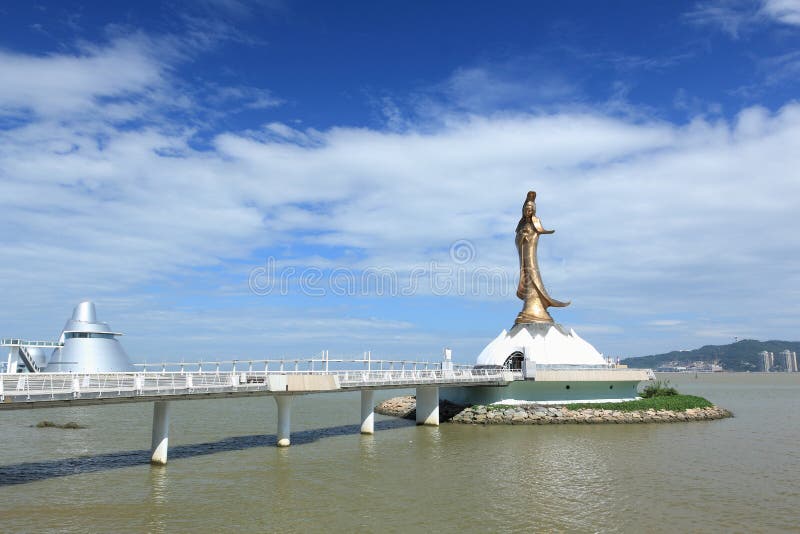 Macau : the Statue of Guanyin Aka Goddess of Mercy Stock Photo - Image ...