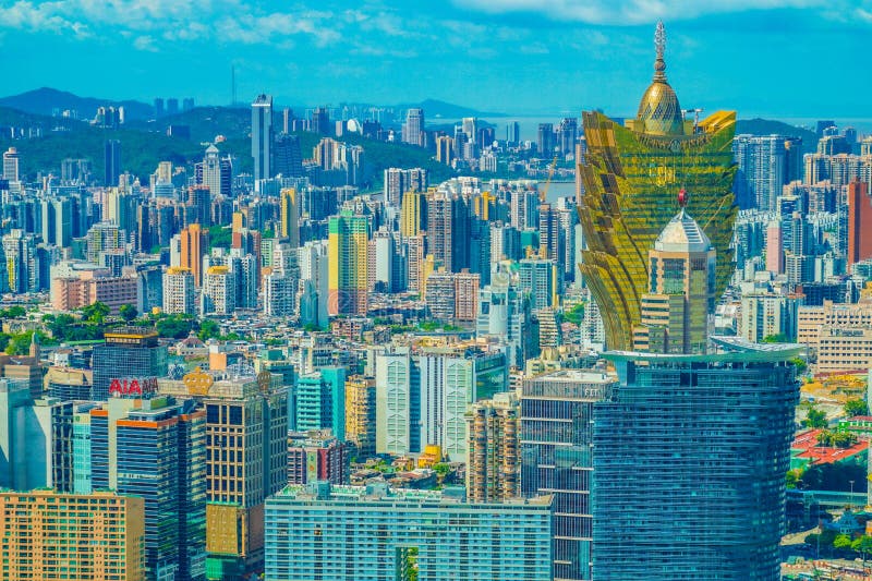 Macau Streets (photographed from Macau Tower) Editorial Stock Photo ...