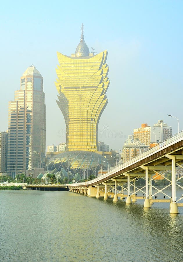 Macau at sunset stock image. Image of construction, reflection - 29452671