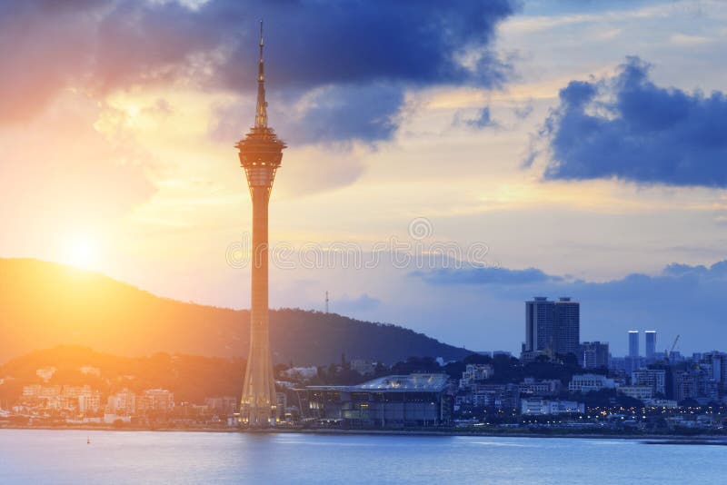 Macau sunset stock image. Image of european, horizon - 37497583