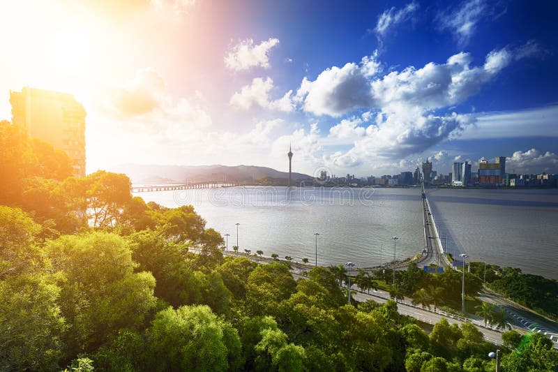 Macau sunset stock image. Image of european, horizon - 37497569