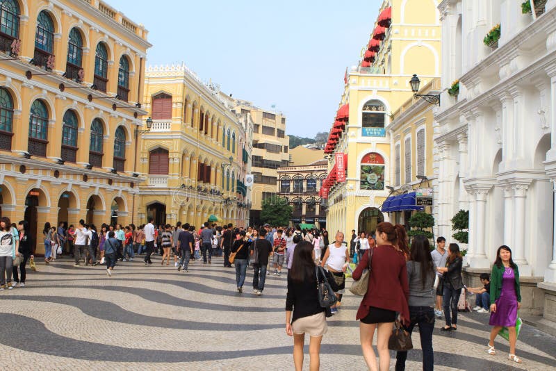 Senado Square of Macau editorial image. Image of monuments - 45758015
