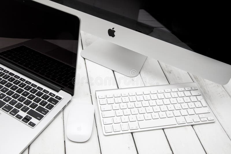MacBook Laptop and IMac Computer Editorial Image - Image of ...