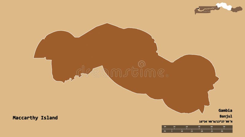 Maccarthy Island, Division of Gambia, Zoomed. Pattern Stock ...