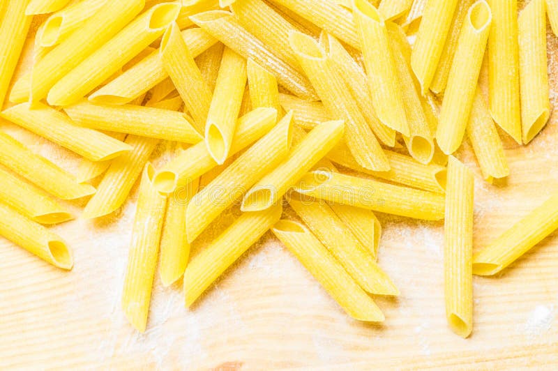 Maccheroni Pasta on the Table Stock Image - Image of italian, penne ...