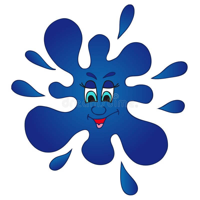 Macchia Blu Su Priorità Bassa Bianca Illustrazione Vettoriale ...