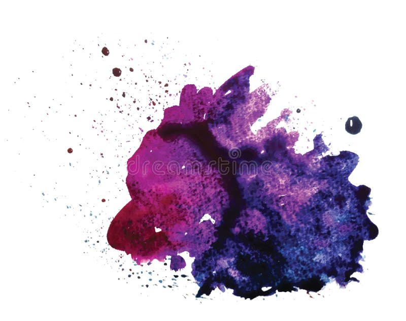 Macchia Di Acquerello Vettoriale Su Bianco Illustrazione Vettoriale ...