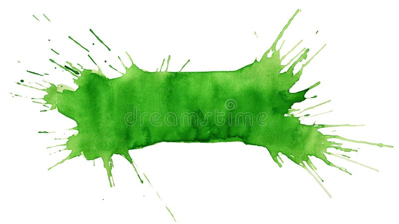 Macchia Dell'acquerello Verde Illustrazione di Stock - Illustrazione di ...
