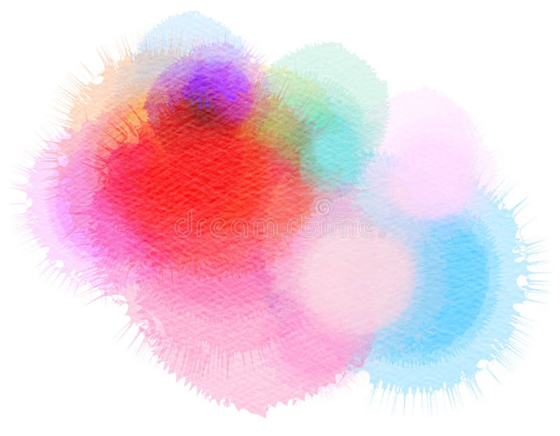 Macchia Isolata Acquerello Variopinto Su Fondo Bianco Fotografia Stock ...