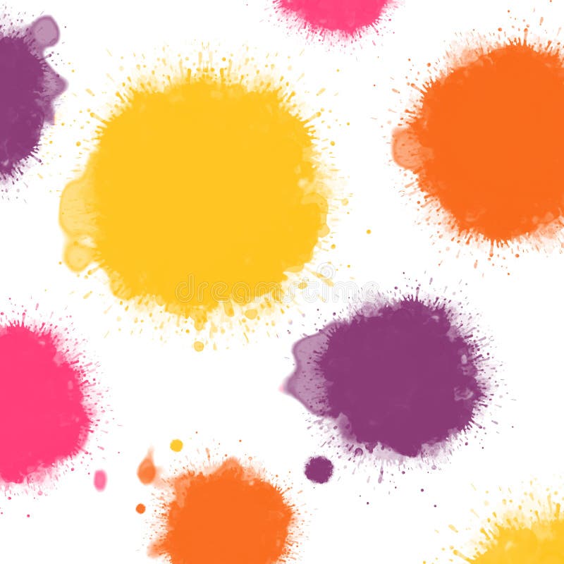 Macchie Calde Dell'inchiostro Di Colori Illustrazione di Stock ...