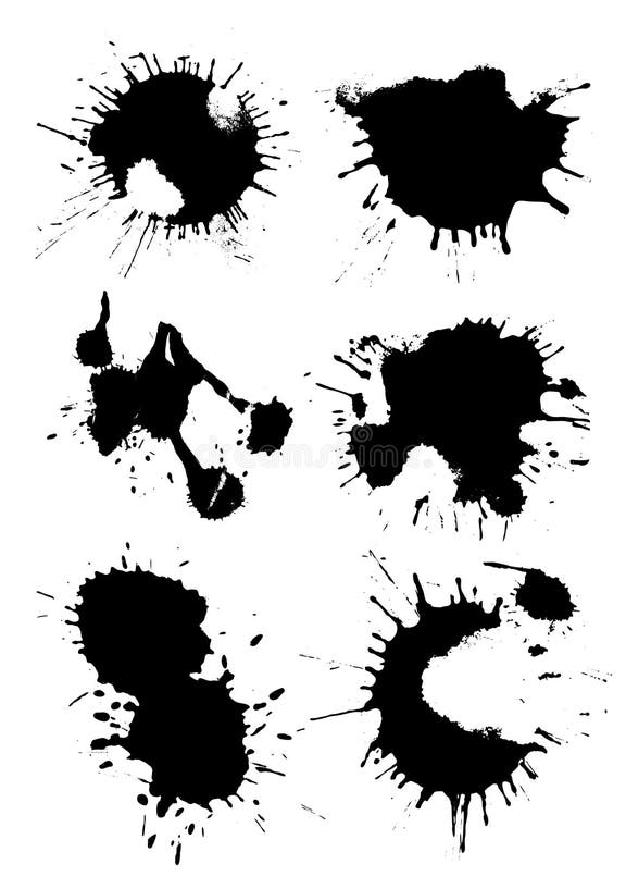 Macchie d'inchiostro illustrazione vettoriale. Illustrazione di ...