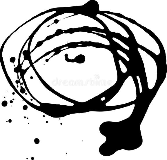 Macchie d'inchiostro illustrazione vettoriale. Illustrazione di grunge ...