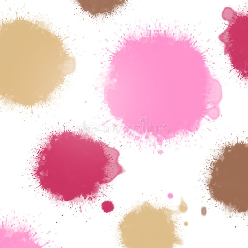 Macchie D'inchiostro Rosa Pastello Illustrazione di Stock ...