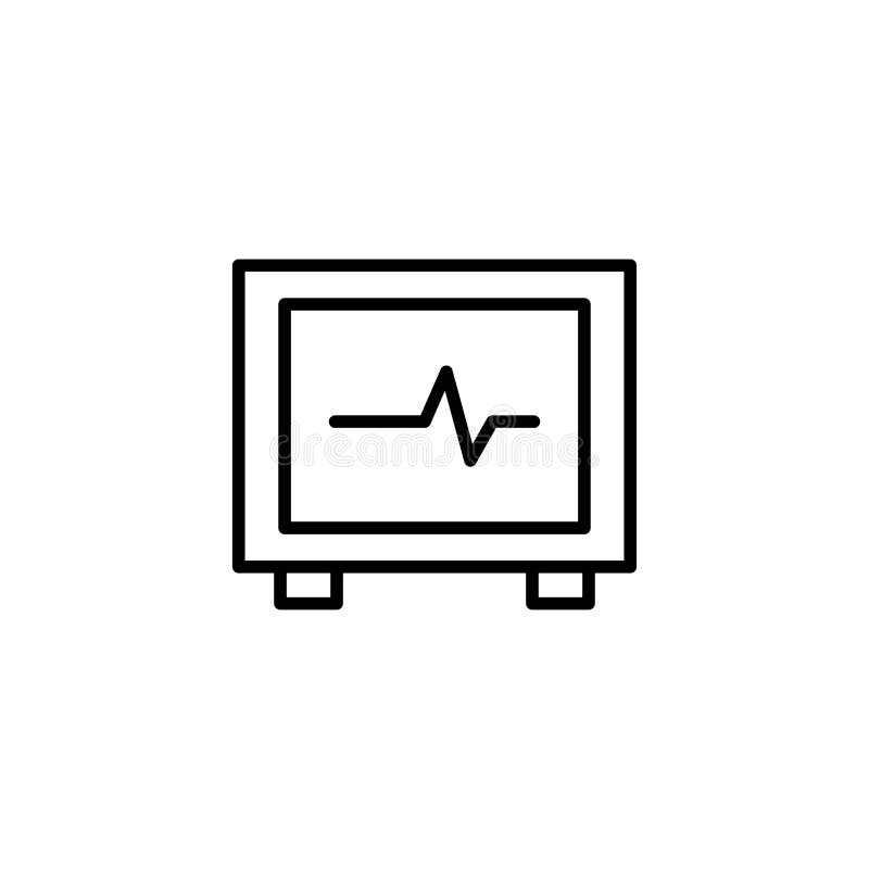 Macchina Di ECG, Icona Di Impulso Del Cuore Illustrazione di Stock ...