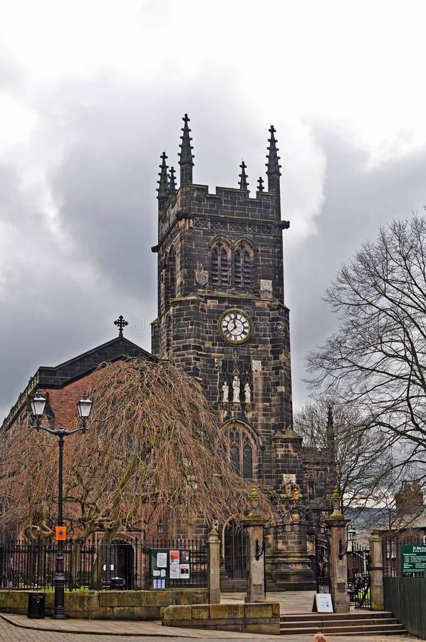 Macclesfield - St Michaels Church Stock Image - Image of austere ...