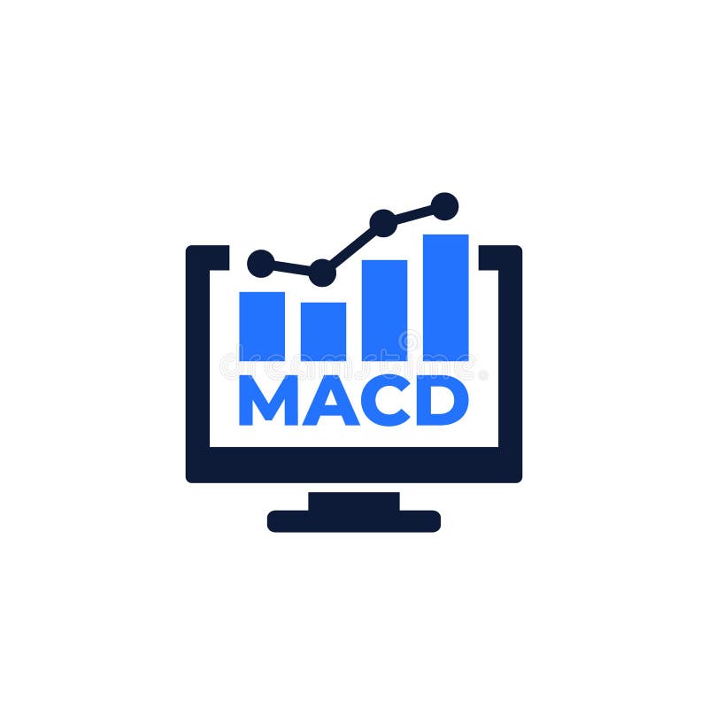 MACD Indicator Icon on White Stock Vector - Illustration of trend ...