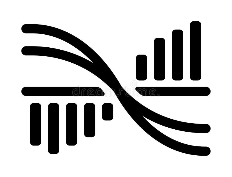 Divergence Icon, Black Vector Sign with Editable Strokes, Concept ...