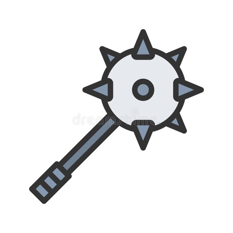 Mace Icon. Flat Style Design Isolated on White Background Vector Sign ...