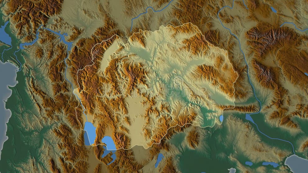 Macedonia - Relief. Composition Stock Illustration - Illustration of ...