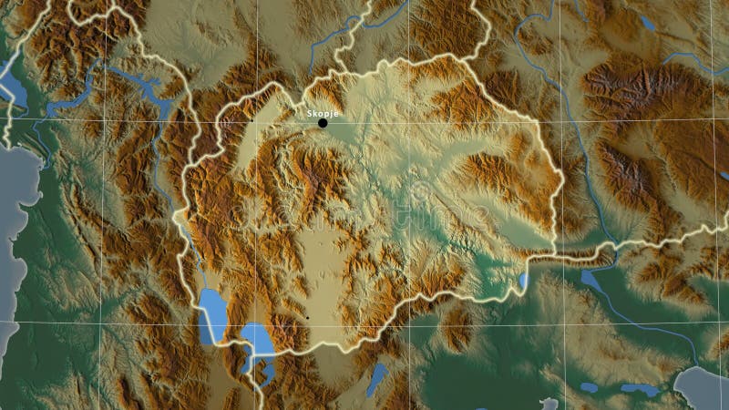 Macedonia - Relief. Composition, Borders Stock Illustration ...