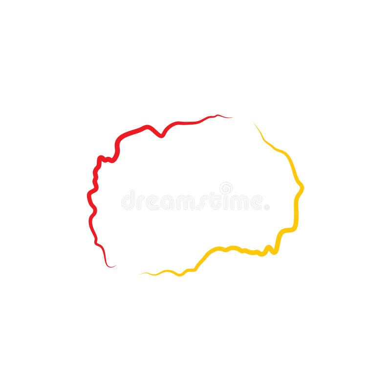 Macedonia Country Map Vector Logo Icon Stock Vector - Illustration of ...