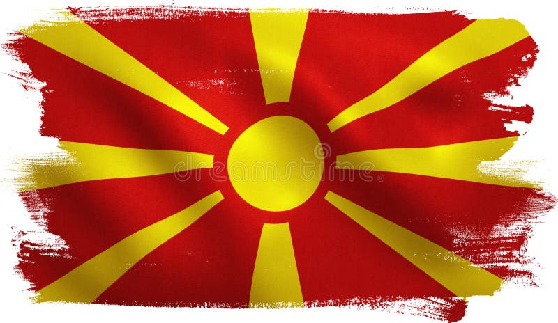 Macedonia Flag FYROM stock illustration. Illustration of patriotic ...