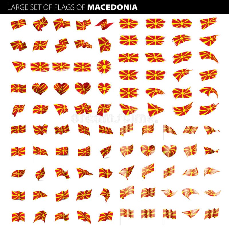 Macedonia Flag, Vector Illustration Stock Vector - Illustration of ...