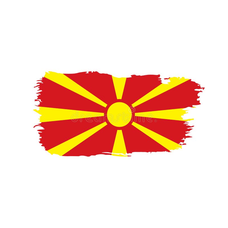 Macedonia Flag, Vector Illustration Stock Vector - Illustration of ...
